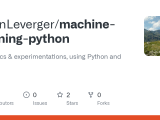 Github Colinleverger Machine Learning Python Ml Basics