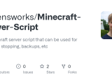 Github Rubensworks Minecraft Server Script A Minecraft Server Script