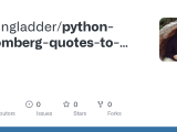 Github Codingladder Python Bloomberg Quotes To Spreadsheet