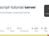Github Javascript Tutorial Server Server For The Modern Javascript