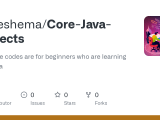 Github Ganeshema Core Java Projects Available Codes Are For