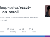 Github Pradeep Selva React Hide On Scroll A React Component Library