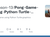 Github Samson 13 Pong Game Using Python Turtle Graphics Pong Game