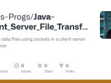 Github Chris Progs Java Client Server File Transfer Transfer Data