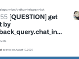 Question Get Chat By Callback Query Chat Instance Issue 2055