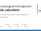 Github Pythonprogrammingbook Simple Calculator This Is An Simple
