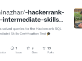 Github Adminazhar Hackerrank Sql Intermediate Skills Certification