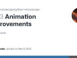 Animation Improvements Issue 223 Python Microscopy Python