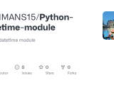 Github Rahmans15 Python Datetime Module Python Datetime Module