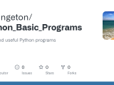 Github Codingeton Python Basic Programs Basic And Useful Python Programs