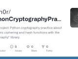 Github Scan0r Pythoncryptographypractice Oscp Project Python