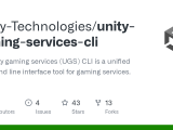 Github Unity Technologies Unity Gaming Services Cli The Unity Gaming