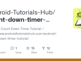 Github Android Tutorials Hub Count Down Timer Tutorial Android Count
