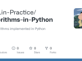 Github Taolin Practice Algorithms In Python All Algorithms