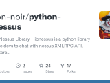 Github Savon Noir Python Libnessus Python Nessus Library Libnessus
