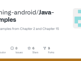 Github Learning Android Java Examples Code Examples From Chapter 2