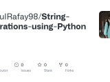 Github Abdulrafay98 String Operations Using Python