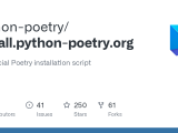 Github Python Poetry Install Python Poetry Org The Official Poetry