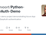 Github Mvervoort Python Easyauth Demo A Python Demo Project