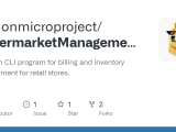 Github Pythonmicroproject Supermarketmanagementsystem A Python Cli