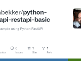 Github Ruanbekker Python Fastapi Restapi Basic Basic Example Using