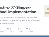 Github Subash S 07 Simpex Method Implementation In Python With Gui