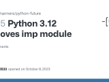Python 3 12 Removes Imp Module Issue 625 Pythoncharmers Python