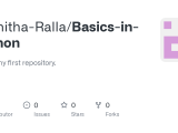 Github Akshitha Ralla Basics In Python This Is My First Repository