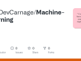 Github Thedevcarnage Machine Learning
