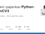 Github Ashwin Pajankar Python Opencv3 Initial Publish Yet To Add