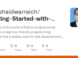 Github Jamshaidwarraich Getting Started With Python Programming