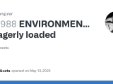 Environment Initializer Is Eagerly Loaded Issue 45988 Angular