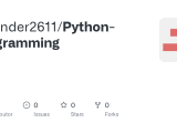 Github Ravinder2611 Python Programming