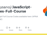 Github Techysanoj Javascript Codes Full Course Javascript Full