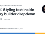 Styling Text Inside Query Builder Dropdown React Querybuilder React