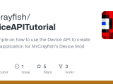 Github Mrcrayfish Deviceapitutorial An Example On How To Use The