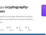 Github Juneyu Cryptography Python Cryptography Is A Package Designed