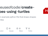 Github Makeuseofcode Create Shapes Using Turtles This Is An Example