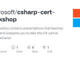 Github Microsoft Csharp Cert Workshop This Repository Contains