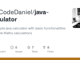 Github Thecodedaniel Java Calculator Very Simple Java Calculator