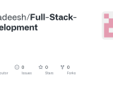 Github Mrradeesh Full Stack Development