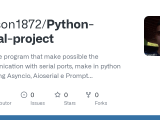 Github Robson1872 Python Serial Project A Simple Program That Make