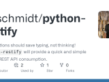 Github Ngschmidt Python Restify Abstractions Should Save Typing Not