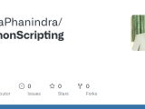 Github Ballaphanindra Pythonscripting