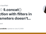 Concat Function With Filters In Parameters Doesn T Work Issue