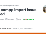 Xampp Import Issue Solved By Abdur Rahim Sheikh Pull Request 20