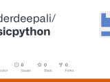 Github Coderdeepali Basicpython