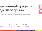 Github Devops Example Projects Nodejs Webapp Ec2 Node Js Web App Aws
