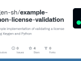 Github Keygen Sh Example Python License Validation An Example