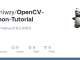 Github Woshiwzy Opencv Python Tutorial Opencv Python图像处理教程